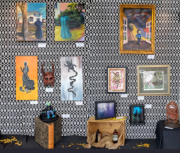 ‘Dark Tales, Familiars & Object of Divination’ on display in Davis Sq.