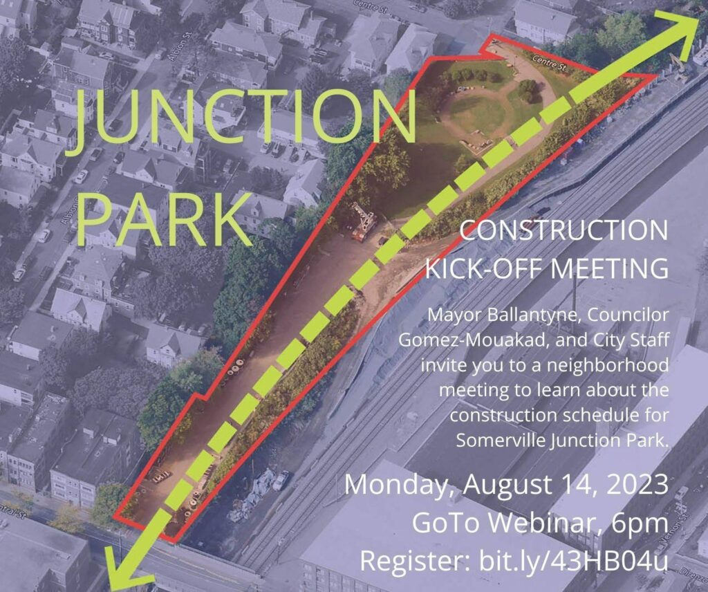 Somerville Junction Park redesign construction kick-off community ...