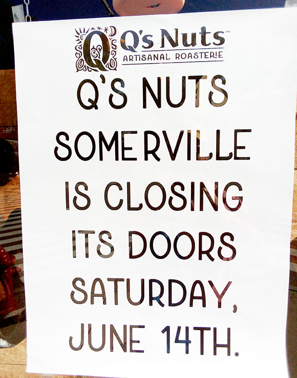 Q’s Nuts closing Somerville location in June, to be replaced by do-good ...